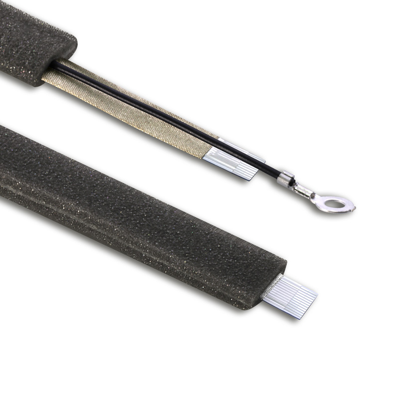 0.5mm 圓盤端子 UL20624 80℃ 客製FFC cable軟排線加工 焊接圓盤端子線+包覆泡棉 高溫膠打底, FFC-OFRFH ...