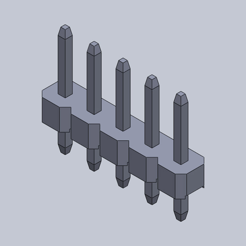 2.00 Pitch pin header one row DIP vertical, insulator height 1.50, PH ...