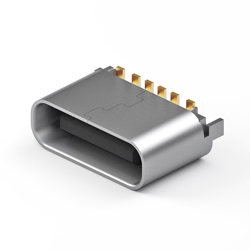 TYPE-CF-06S-03｜USB 2.0 Type-C 母座連接器 6Pin｜穩定傳輸首選