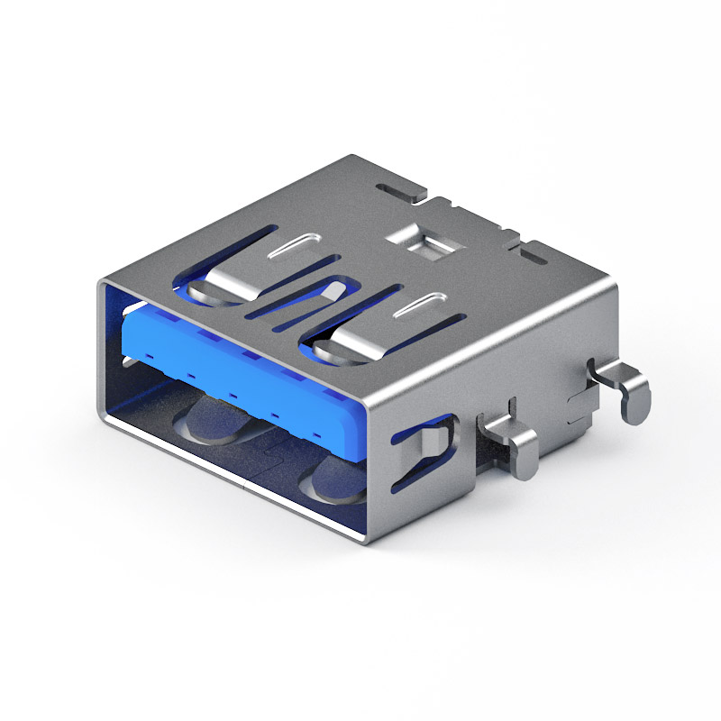 USB 3.1 Type‑A Female Connector 9‑Pin Mid‑Mount | 5 Gbps High‑Speed SMT ...