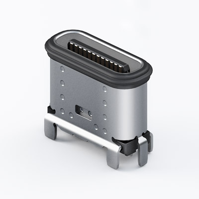 Industrial-Grade USB 3.2 Type-C Waterproof 24-Pin 180° Mid-Mount ...