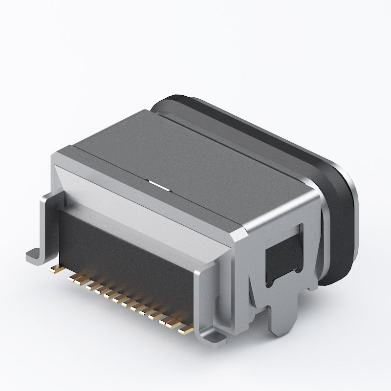 IPx8 Waterproof USB-C 16-Pin Right-Angle Connector w/ Positioning Pegs ...