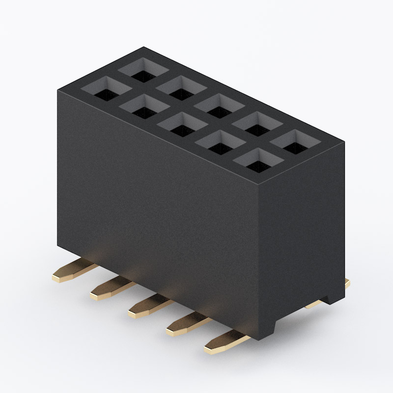 Female Header Pitch 1.27 SMT 180° 4.3 mm Height Dual-Row with ...
