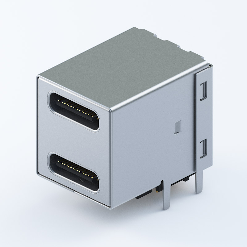 USB 3.2 Type-C + Type-C Female Connector 24-Pin Dual-Layer | High-Speed ...