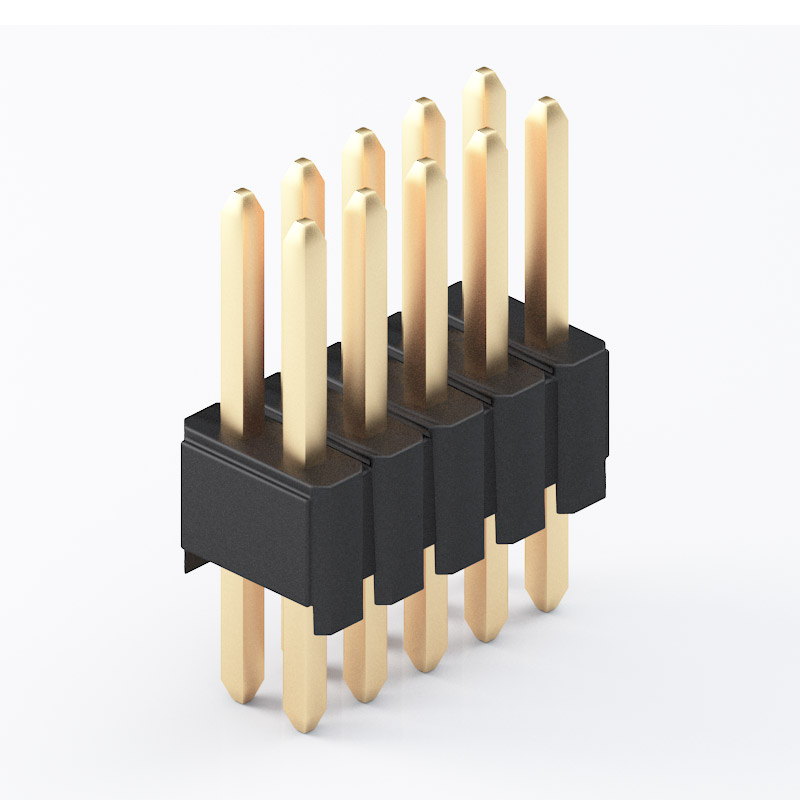 1.27 Pitch Pin Header Double-Row DIP Vertical H=2.50mm | High-Density ...
