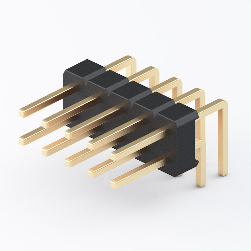 High-Quality 2.54 mm Pitch Dual-Row Right-Angle DIP Pin Header – Stable ...